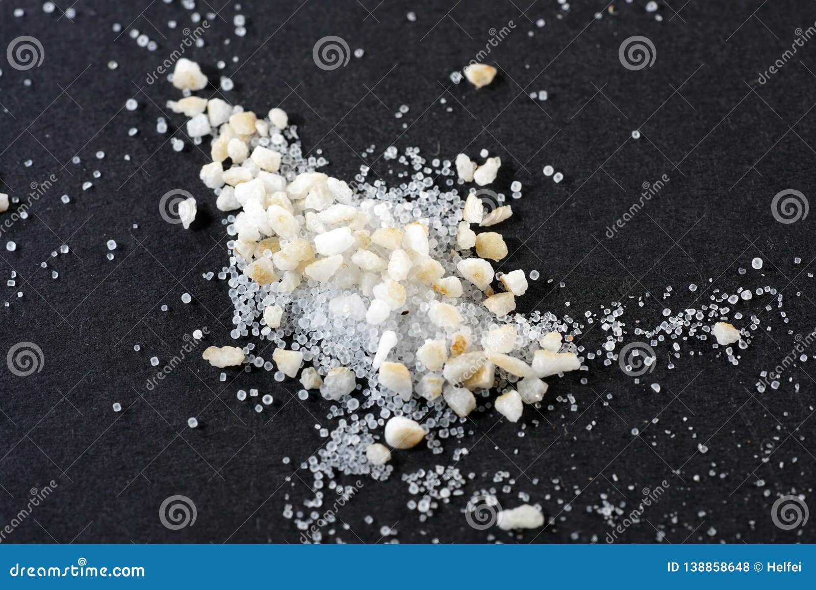 Salt in Various Forms with the Macro Lens Extremely Enlarged, it almost ...