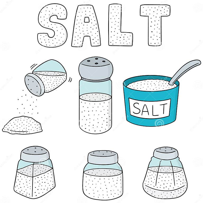 Salt stock vector. Illustration of cartoon, relish, powder - 75337326