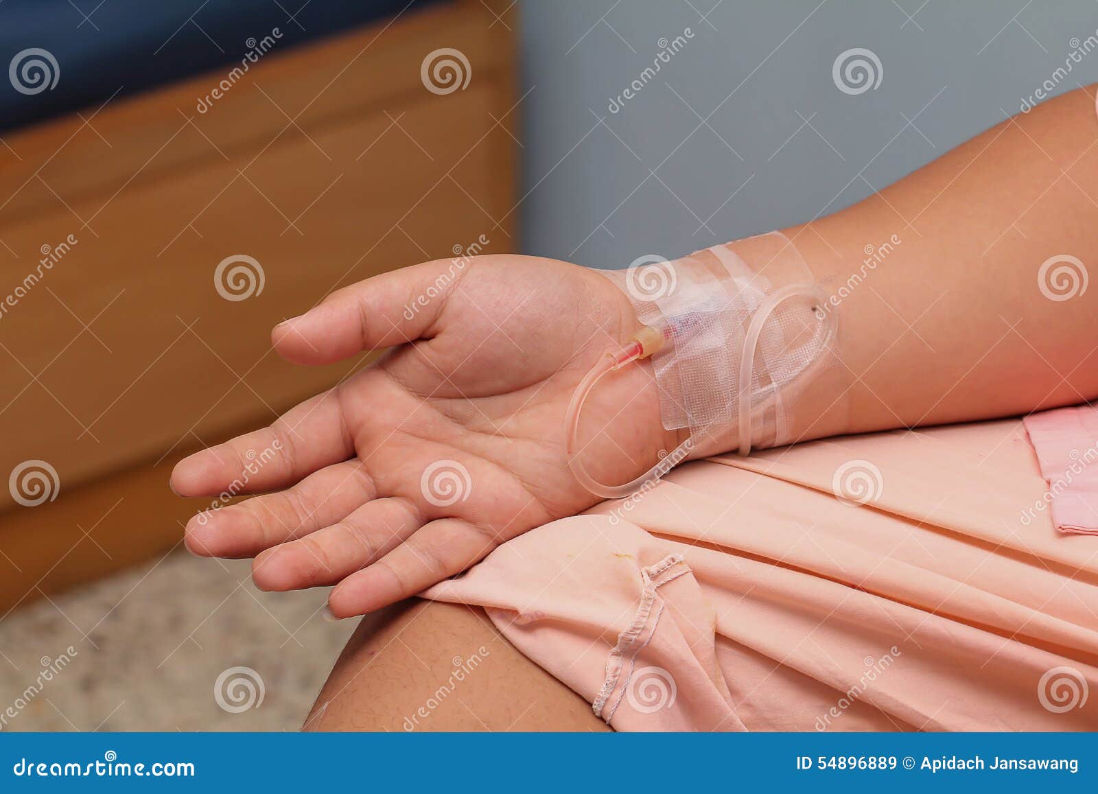 Salt Was Thrust into the Arms of the Patient,IV Tube Stock Image ...