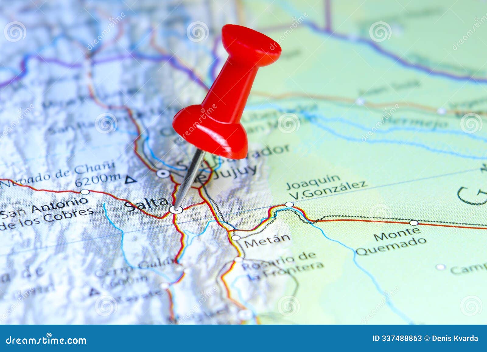 Salta, Argentina Pin on Map Stock Image - Image of symbol, world: 337488863
