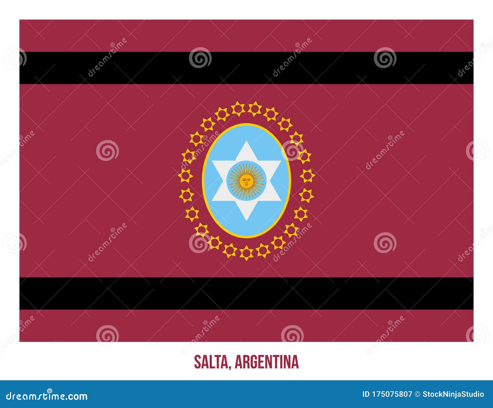 Salta Flag Vector Illustration On White Background. Flag Of Argentina ...