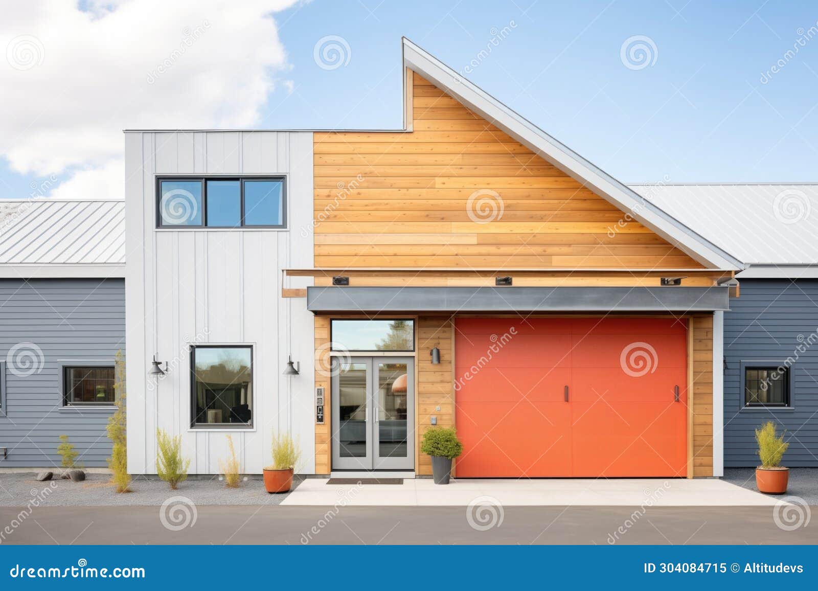 Saltbox Architecture with Contrasting Materials for Visual Interest ...