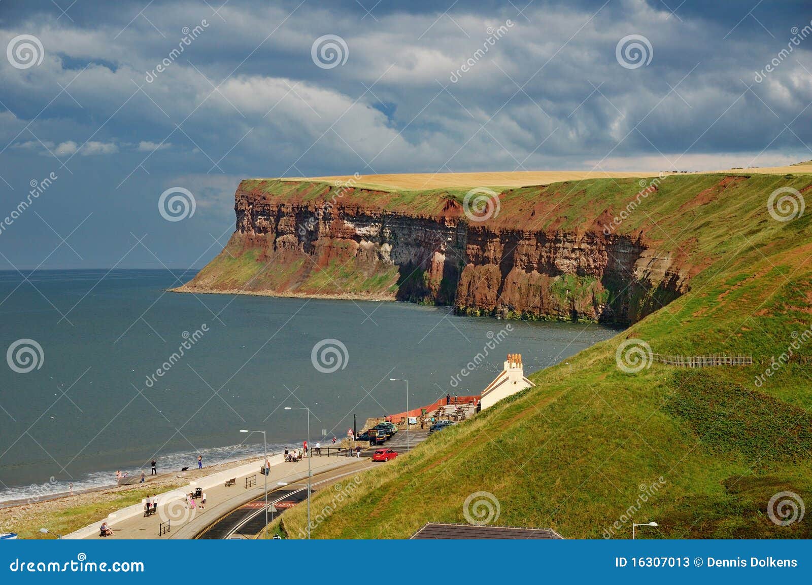 Saltburn Cliffs, Northern England Stock Image - Image of england, north ...