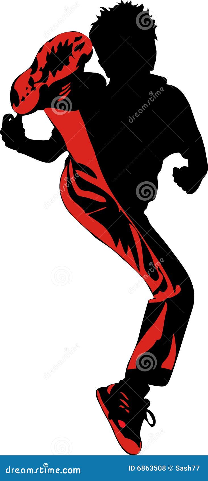 Salte al muchacho ilustración del vector. Ilustración de hombre - 6863508