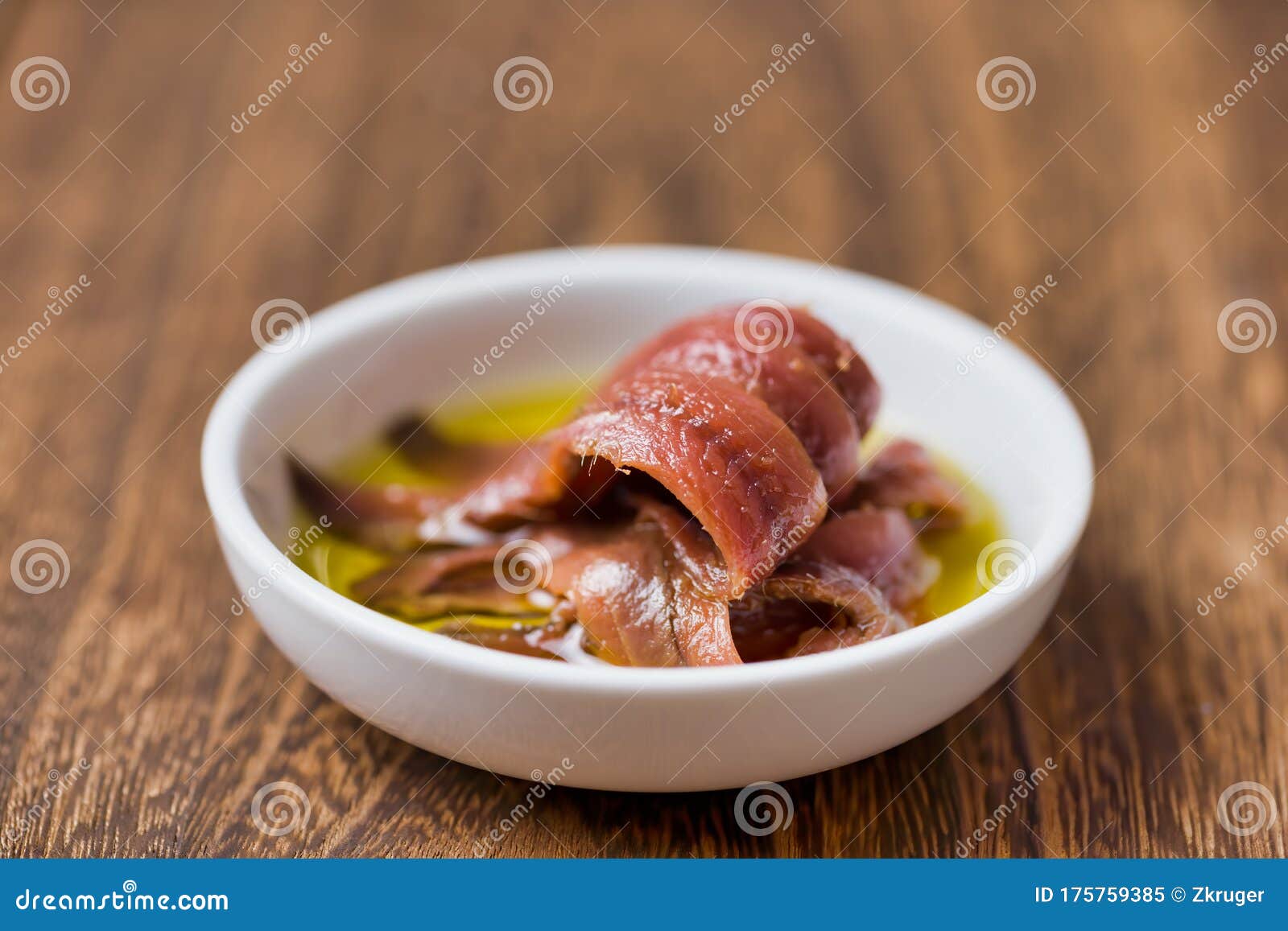 Salted anchovy fillets stock image. Image of horizontal - 175759385
