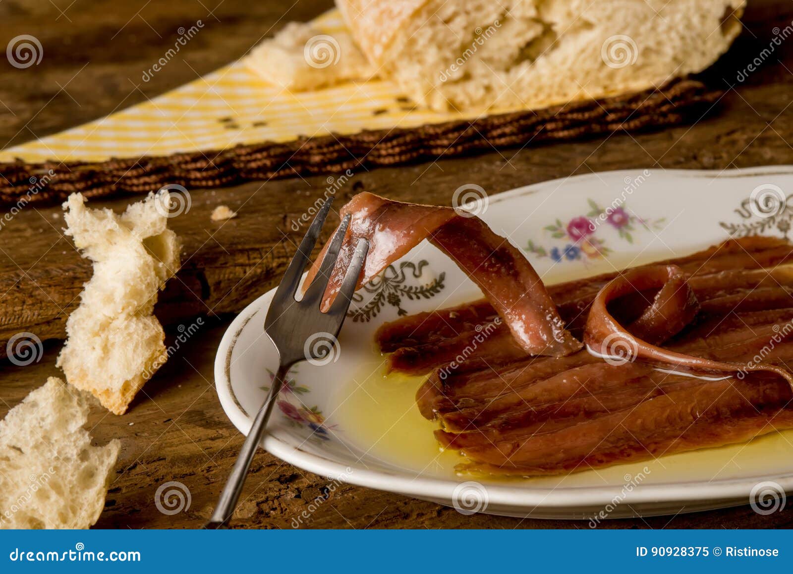 Salted Anchovy Fillets with Olive Oil Stock Image - Image of appetizer ...