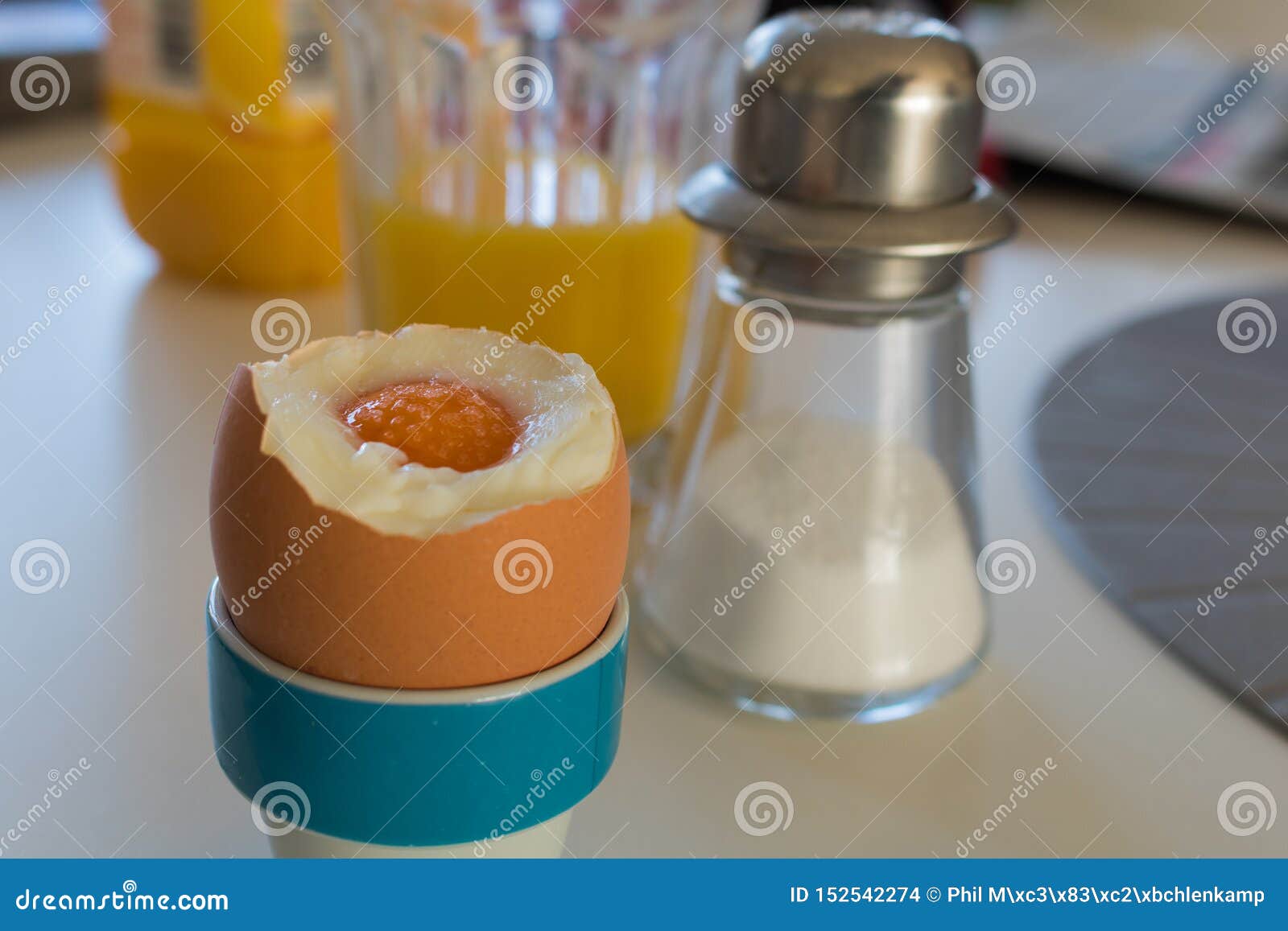 Salted Breakfast Egg on a Lazy Sunday Morning Stock Photo - Image of ...