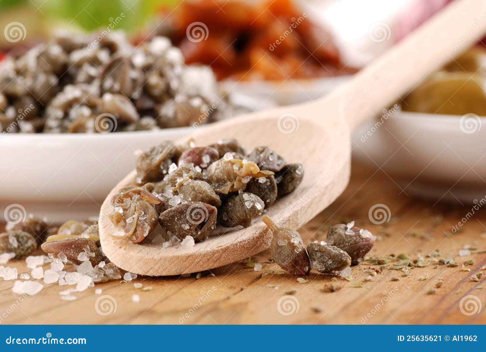 Salted capers stock image. Image of closeup, mediterranean - 25635621
