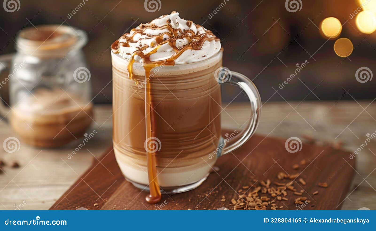 Salted Caramel Mocha stock illustration. Illustration of cafe - 328804169