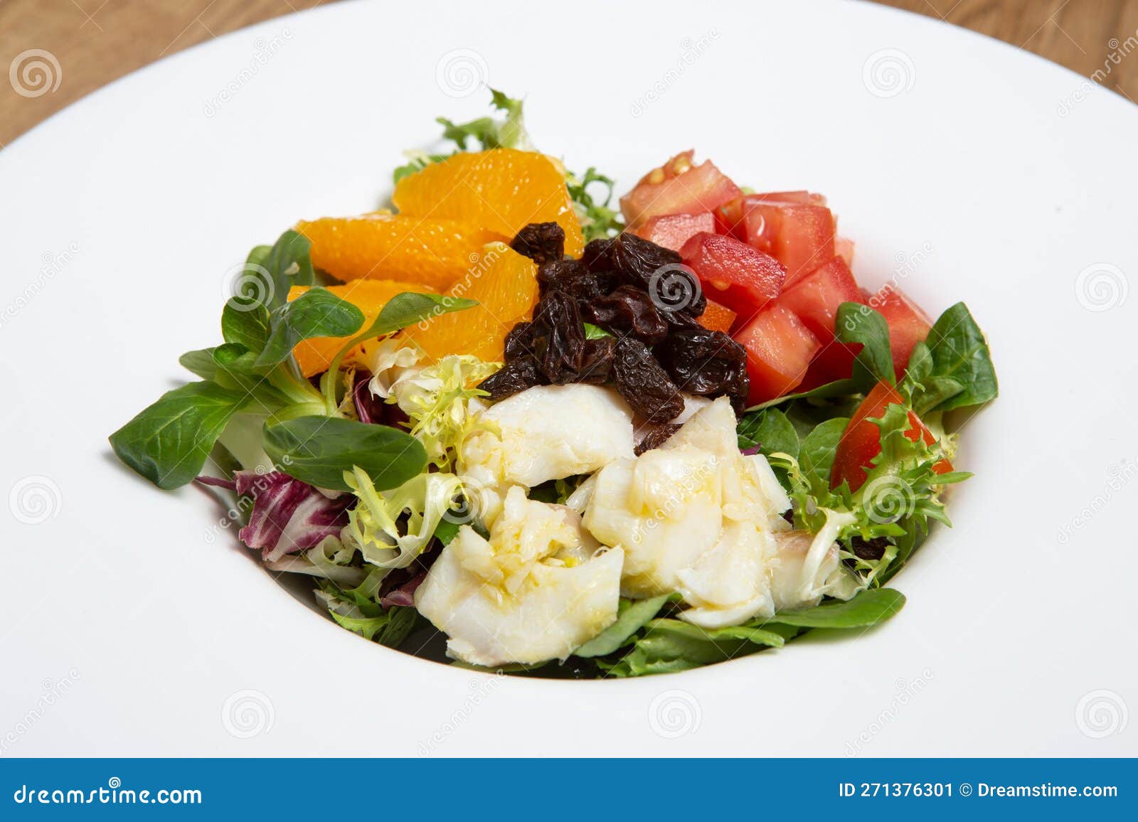Salted Codfish Salad Bacalao Stock Image - Image of healthy, fish ...