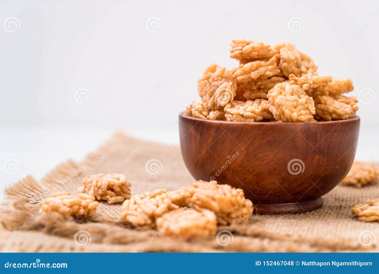 Salted crispy rice stock photo. Image of isolated, nutrition - 152467048