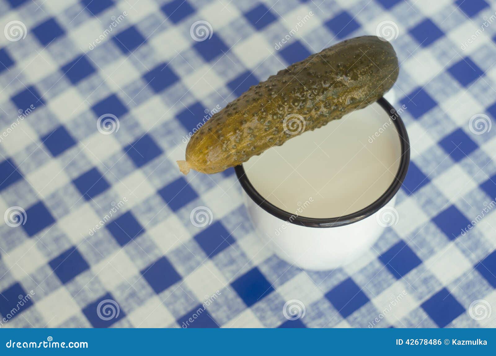 Salted cucumber and milk stock photo. Image of gases - 42678486