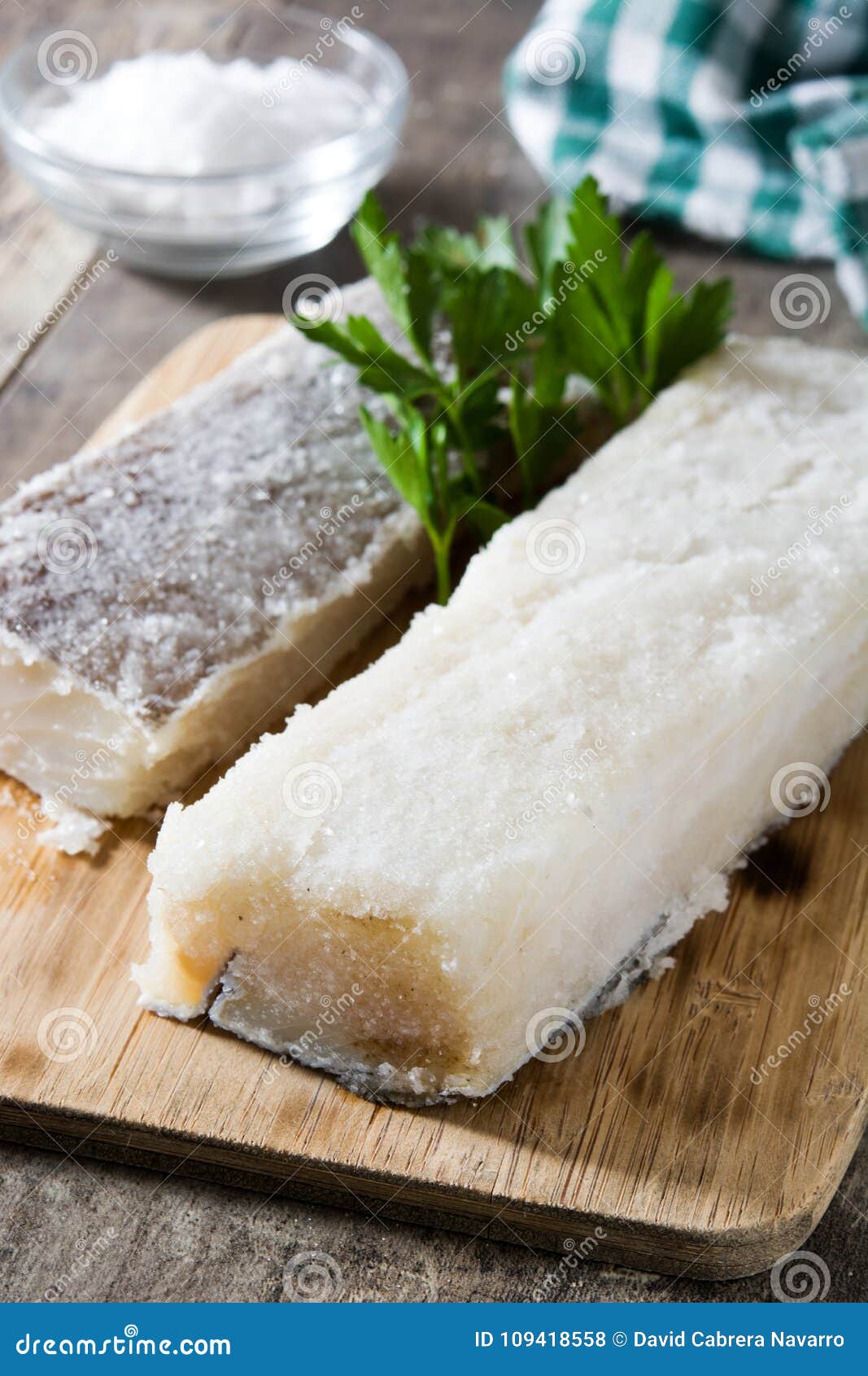 Salted Dried Cod on Wood. Typical Easter Food Stock Photo - Image of ...