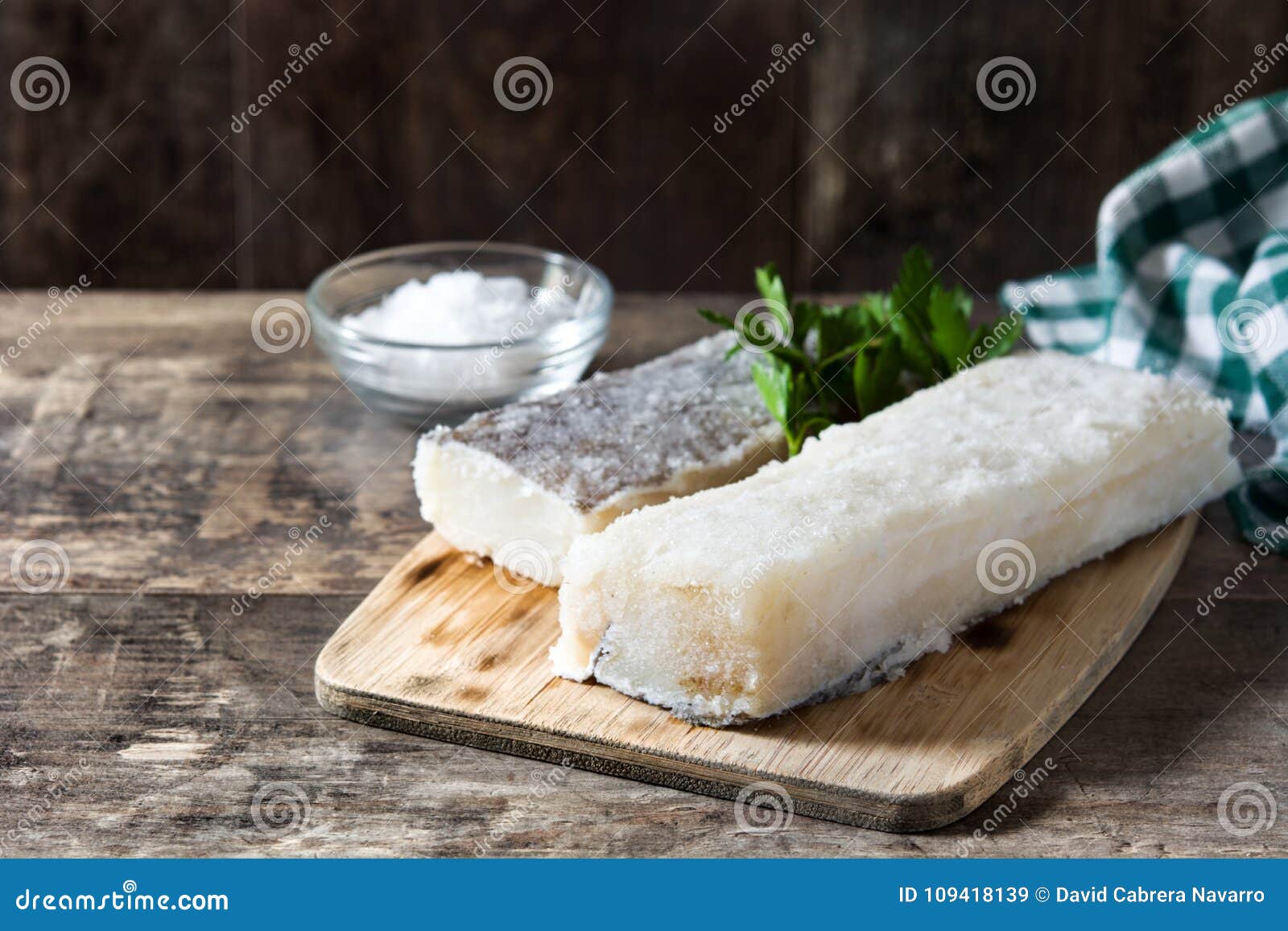 Salted Dried Cod on Wood. Typical Easter Food Stock Image - Image of ...