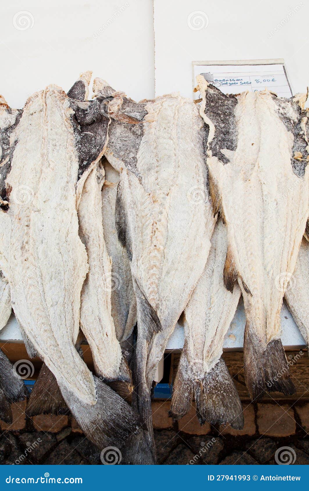 Salted and Dried Codfish or Bacalhau Stock Image - Image of dried ...