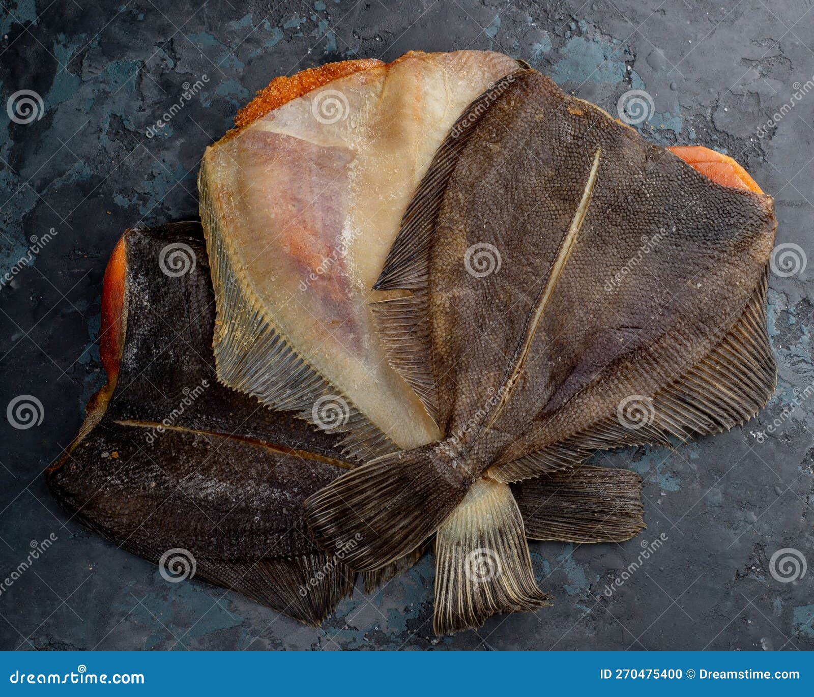 Salted Dried Flounder. Fish Appetizer for Beer Stock Photo - Image of ...