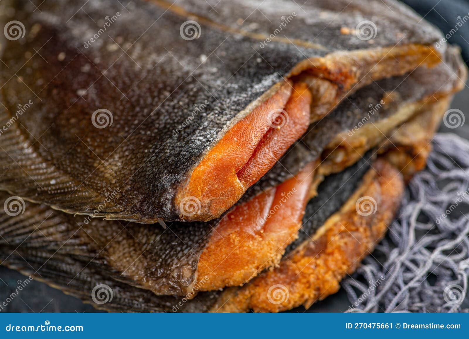 Salted Dried Flounder. Fish Appetizer for Beer Stock Image - Image of ...