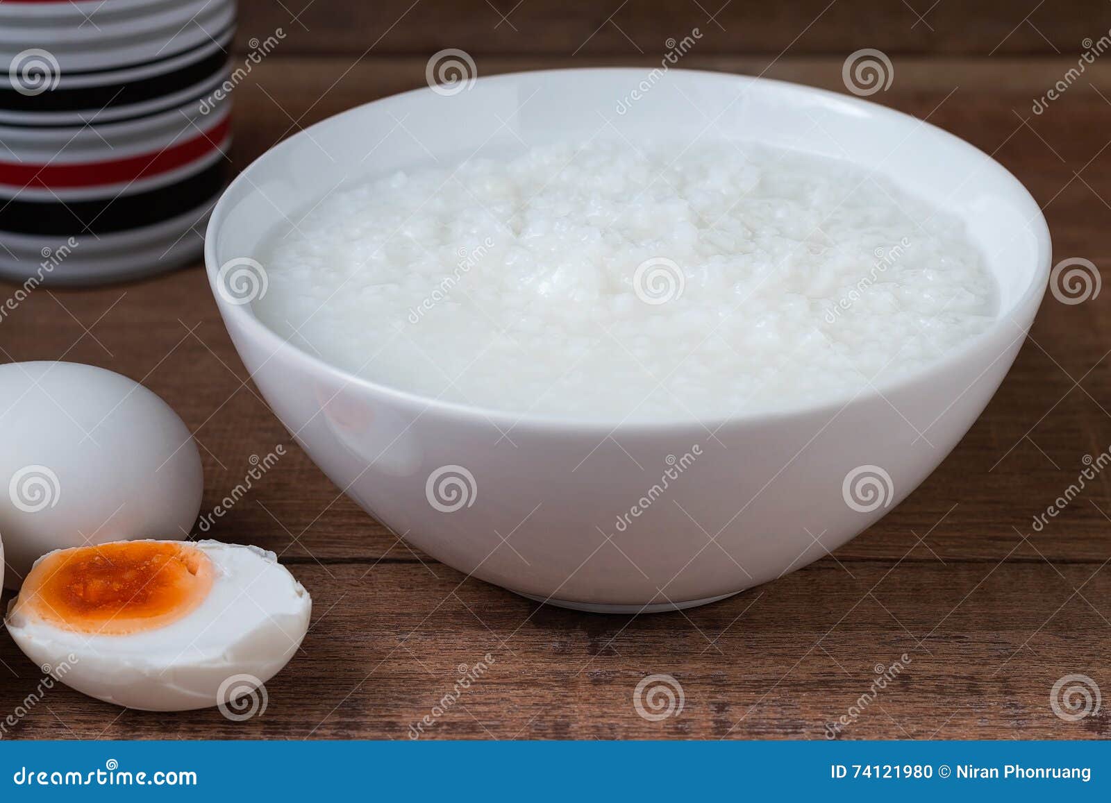 Salted egg and gruel stock photo. Image of brown, gourmet - 74121980