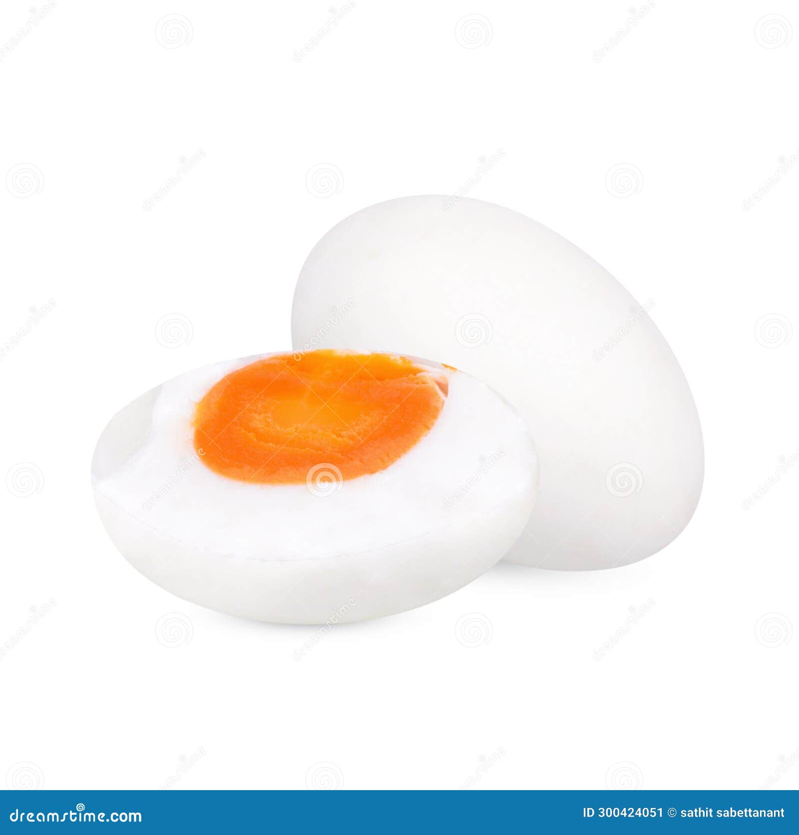 Salted Egg Isolated on White Background Stock Image - Image of round ...