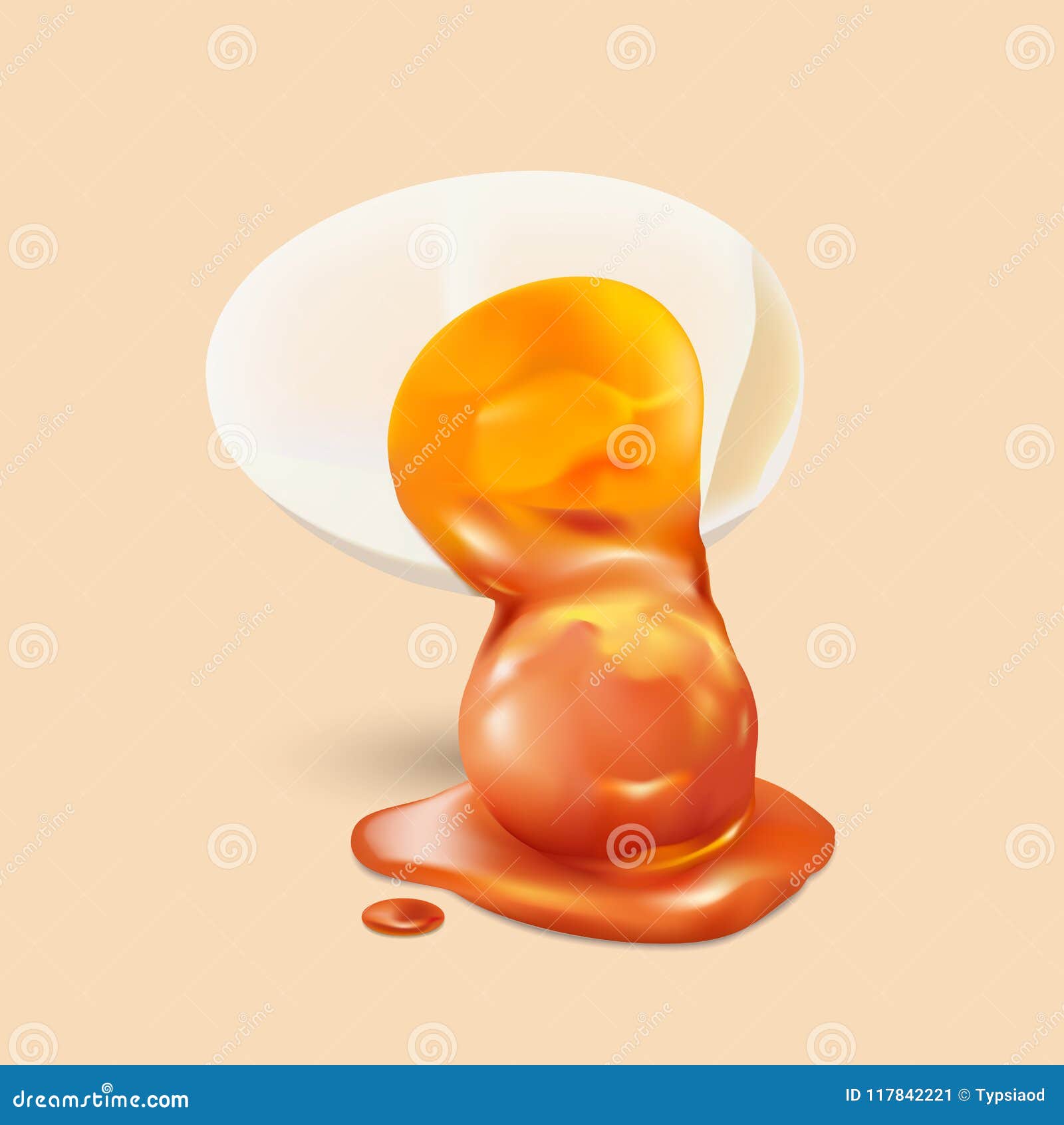Salted Egg Yolk Dripping Vector Illustration | CartoonDealer.com #159217702