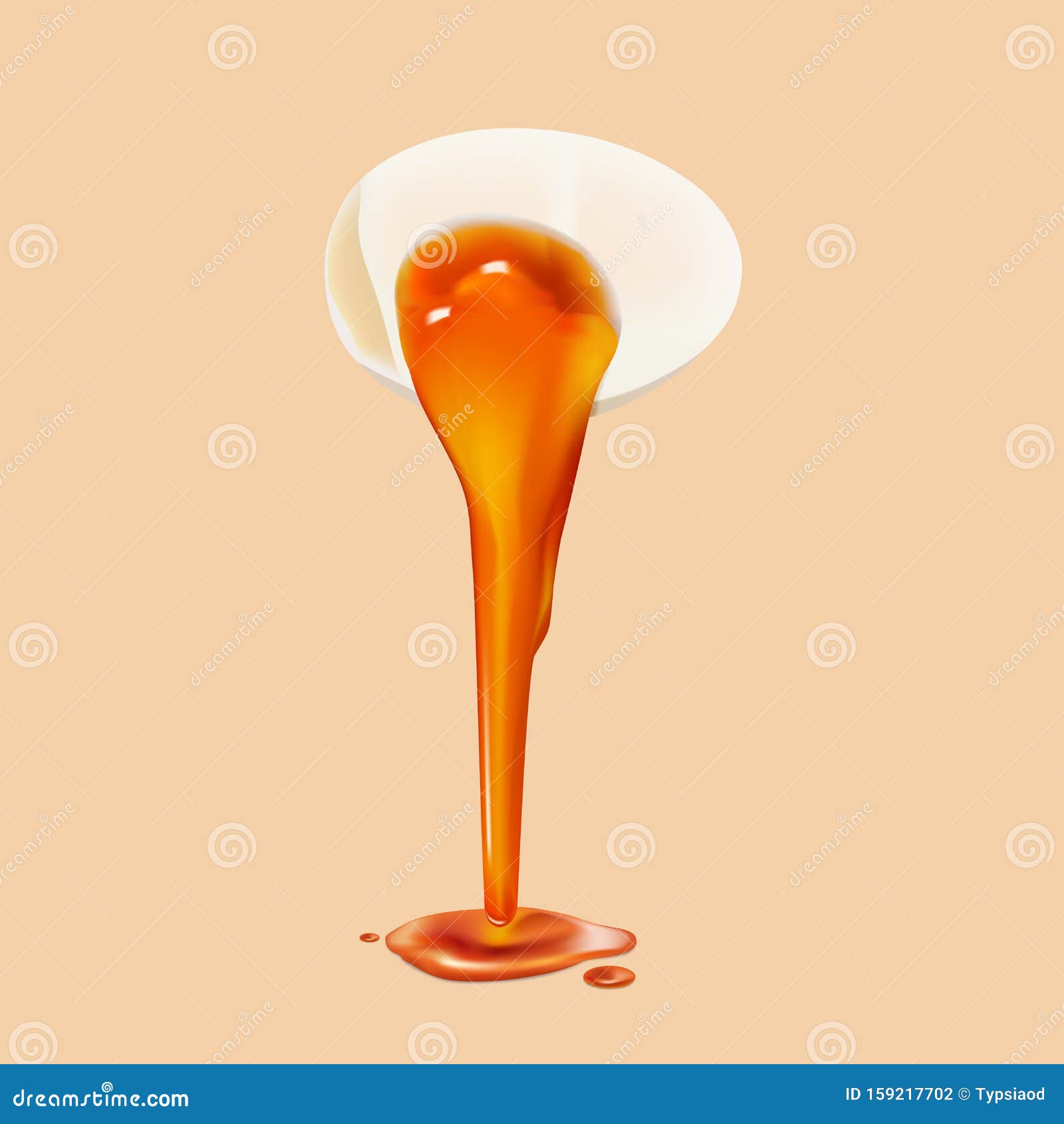 Salted Egg Yolk Dripping Vector Illustration | CartoonDealer.com #159217702