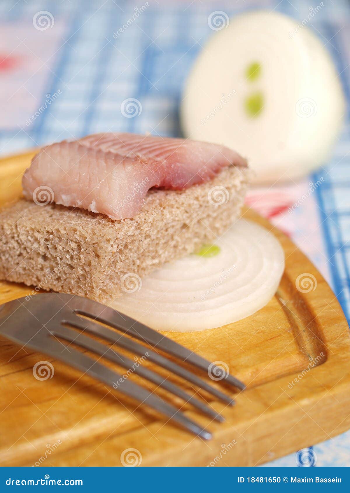 Salted fish and bread stock photo. Image of fish, lunch - 18481650