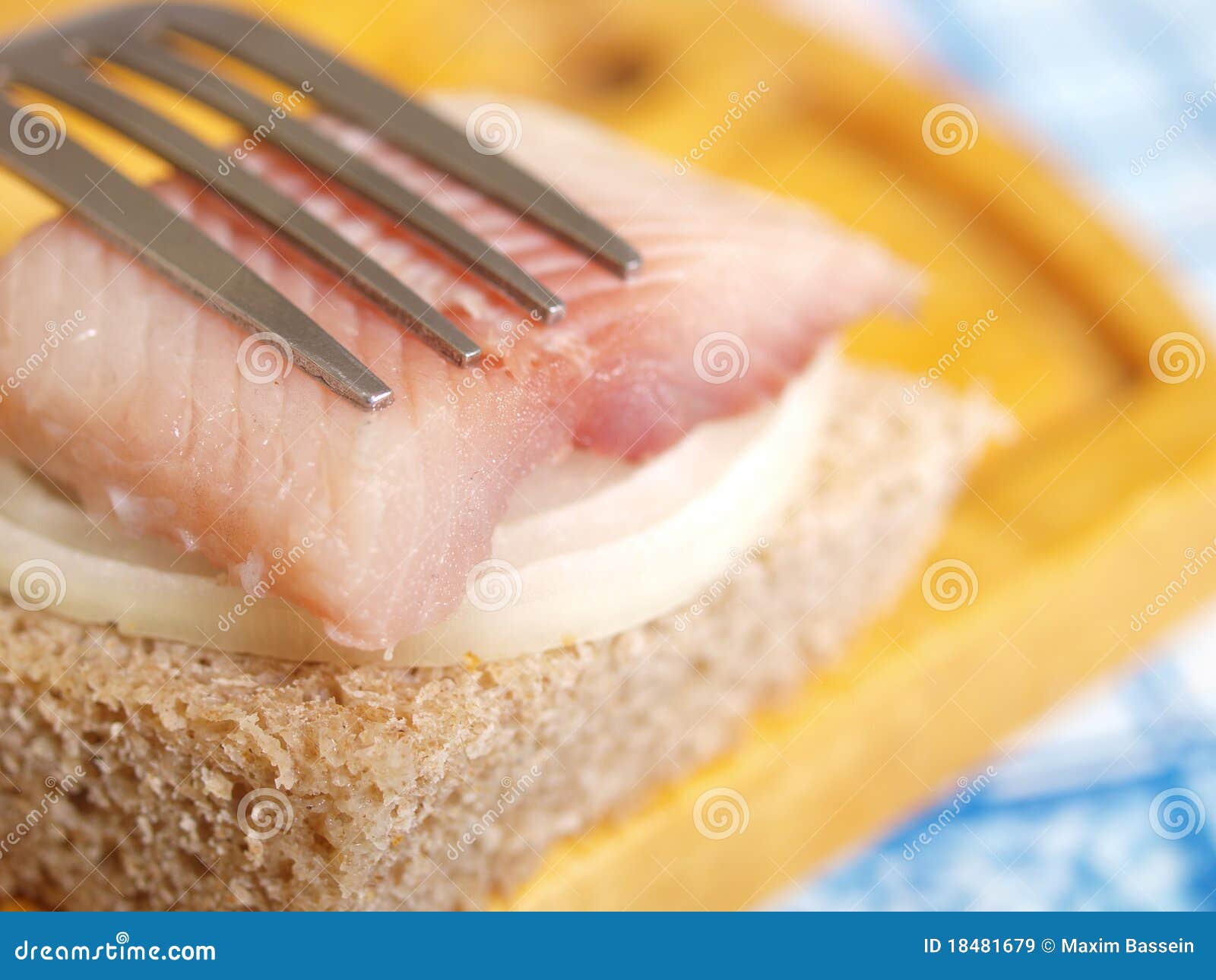 Salted fish and bread stock image. Image of lunch, prepared - 18481679