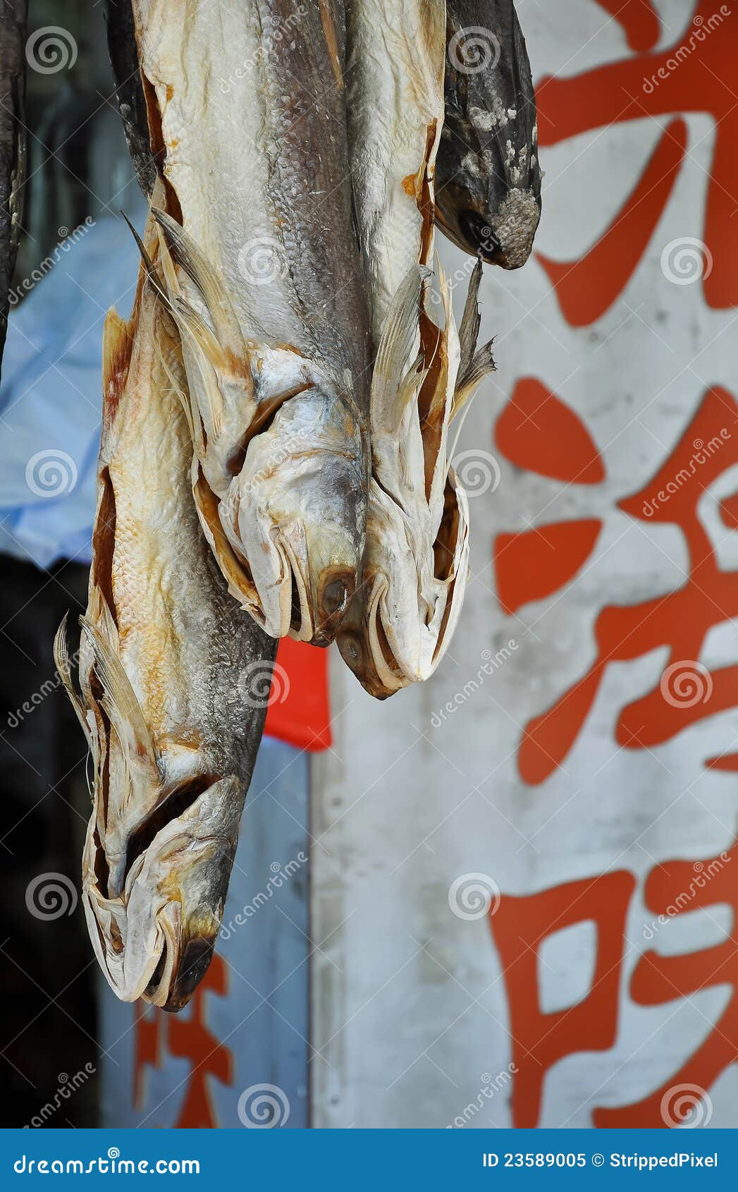 Salted Fish Hanging in Hong Kong Stock Image - Image of fresh, island ...