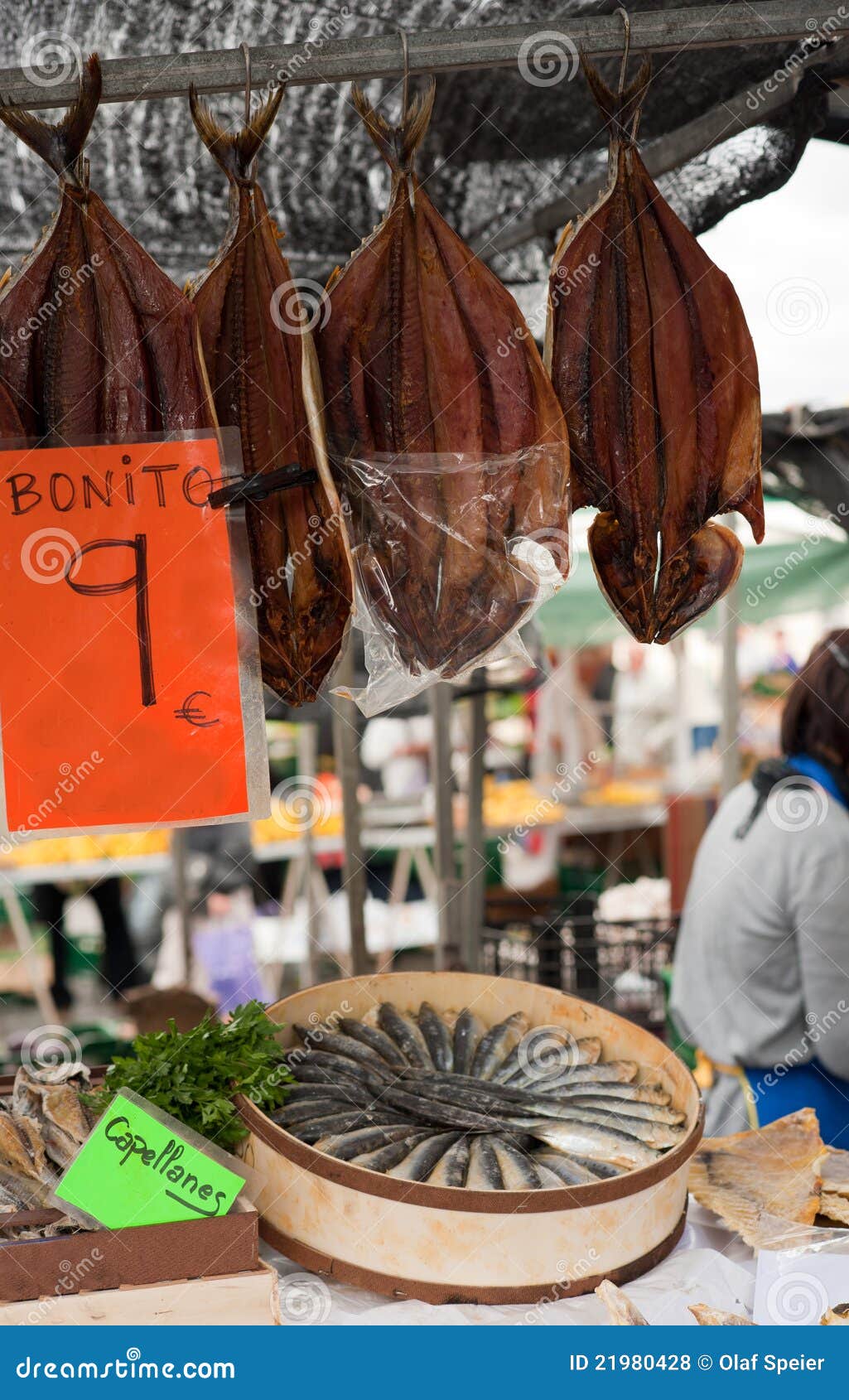 Salted Fish on Street Market Stock Photo - Image of fish, stall: 21980428