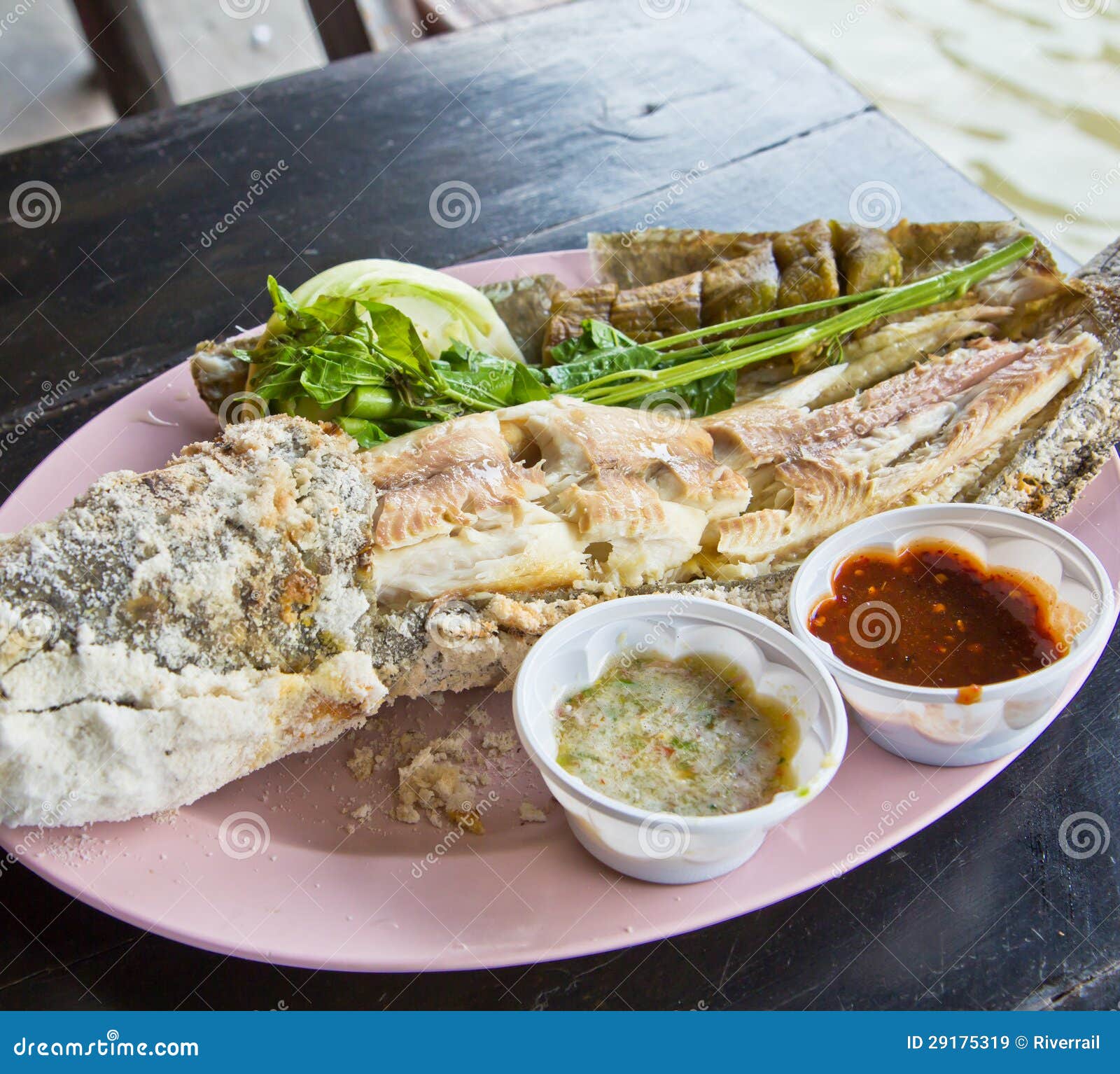 Salted Grill Snakehead Fish Stock Image - Image of fish, cooked: 29175319