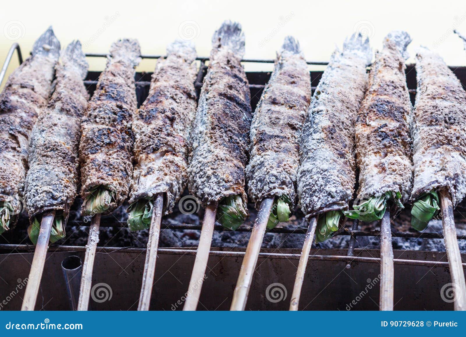 Salted Grill Snakehead Fish Stock Photo - Image of meat, thailand: 90729628