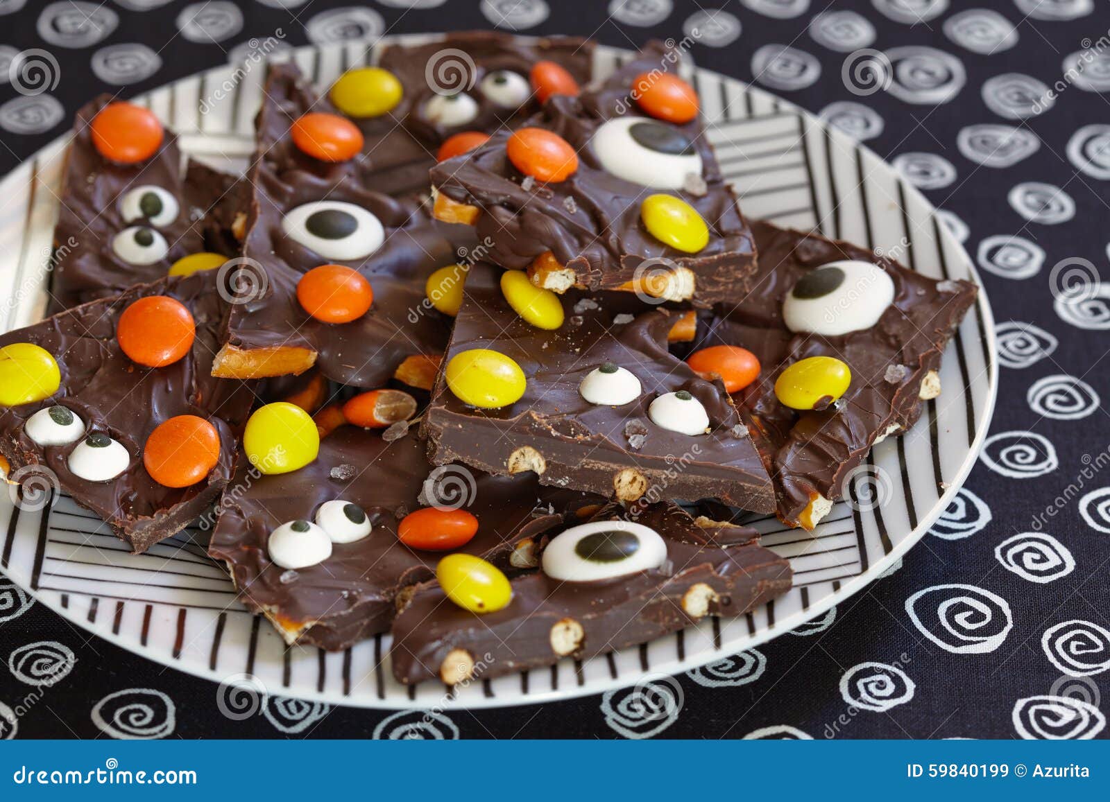 Salted Halloween Monster Bark Stock Image - Image of dessert, butter ...