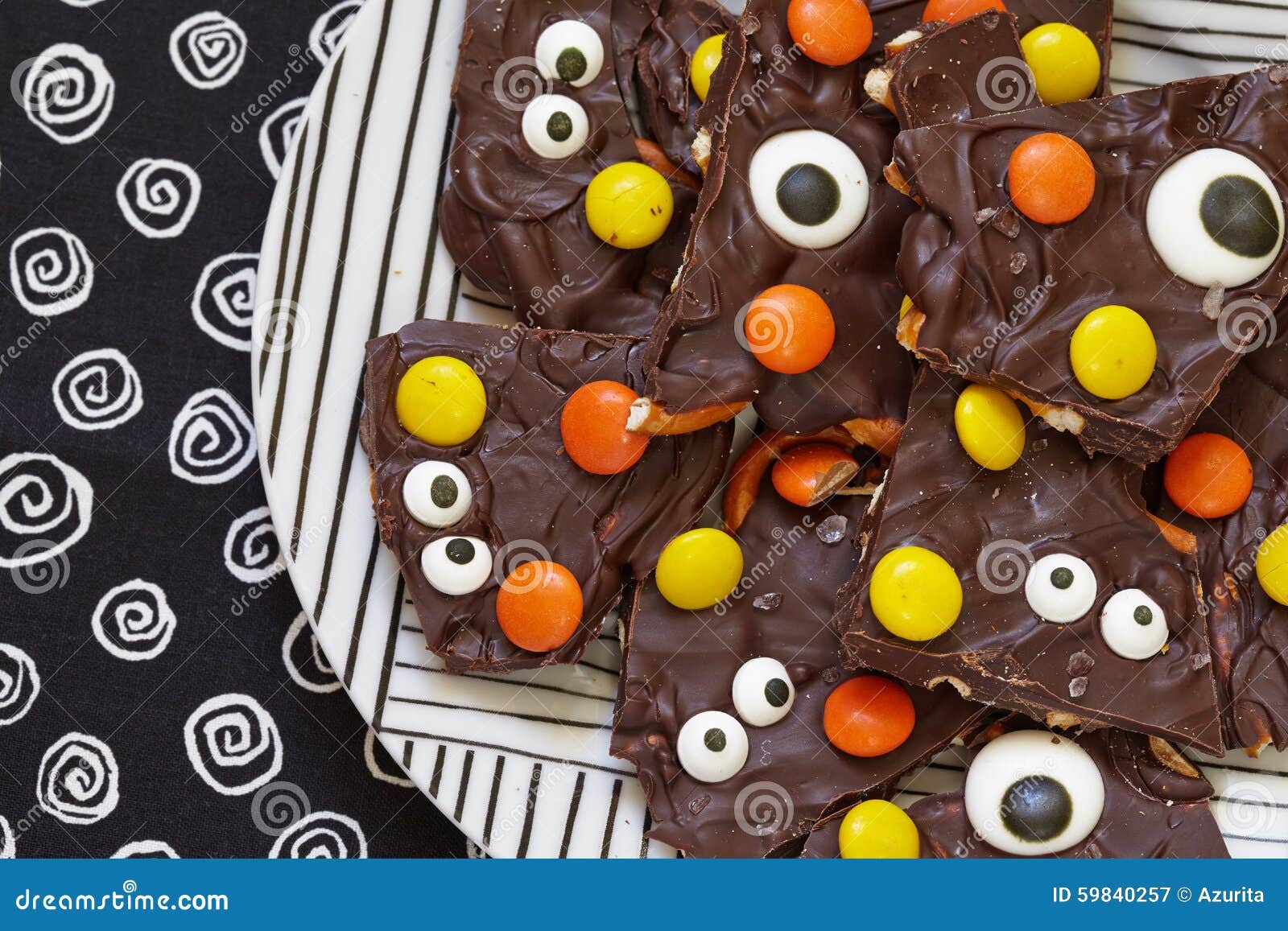 Salted Halloween Monster Bark Stock Image - Image of bark, cuisine ...