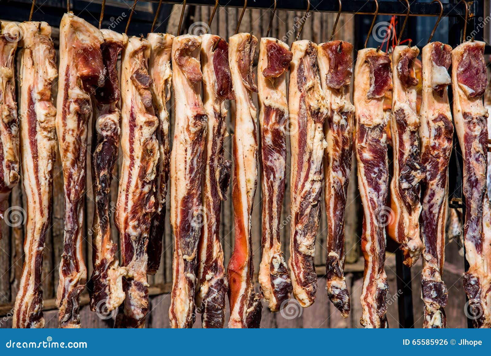 Salted meat stock photo. Image of industry, meat, salted - 65585926