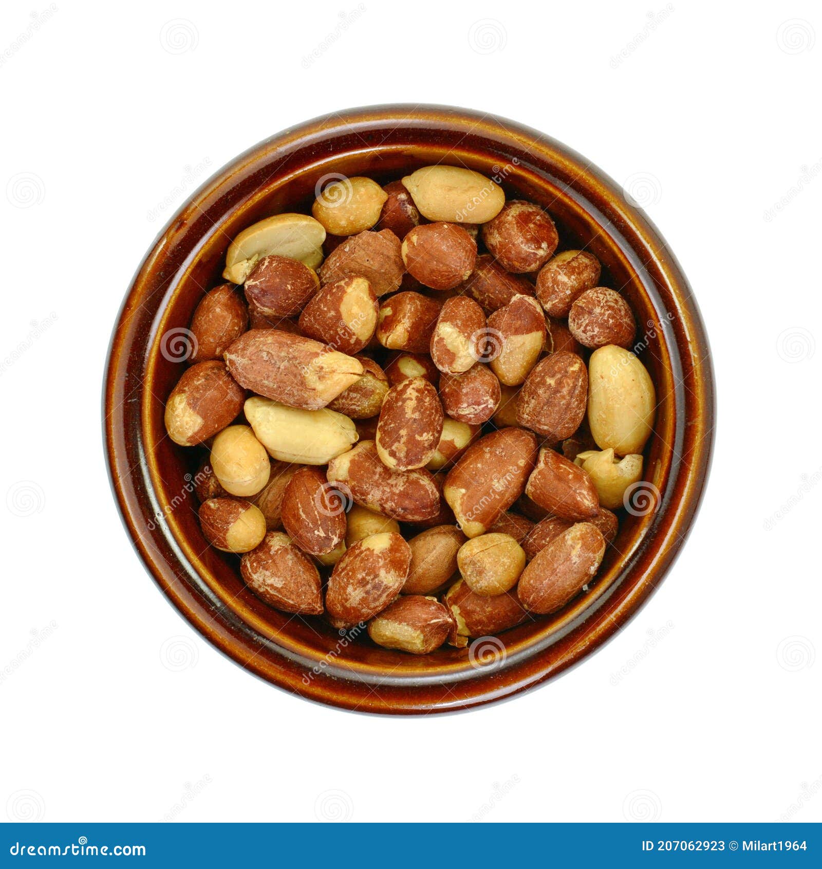 Salted peanuts isolated stock image. Image of diet, brown - 207062923