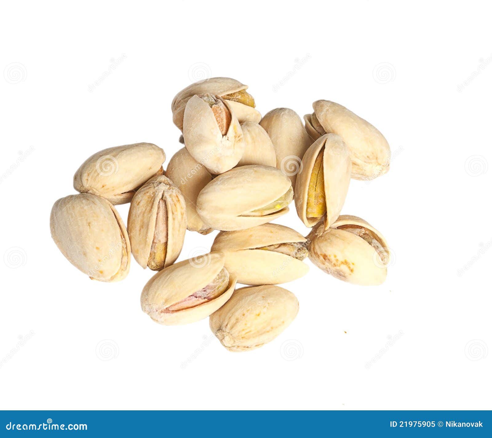 Salted Pistachio Nut With Shell, Isolated Stock Image - Image of ...