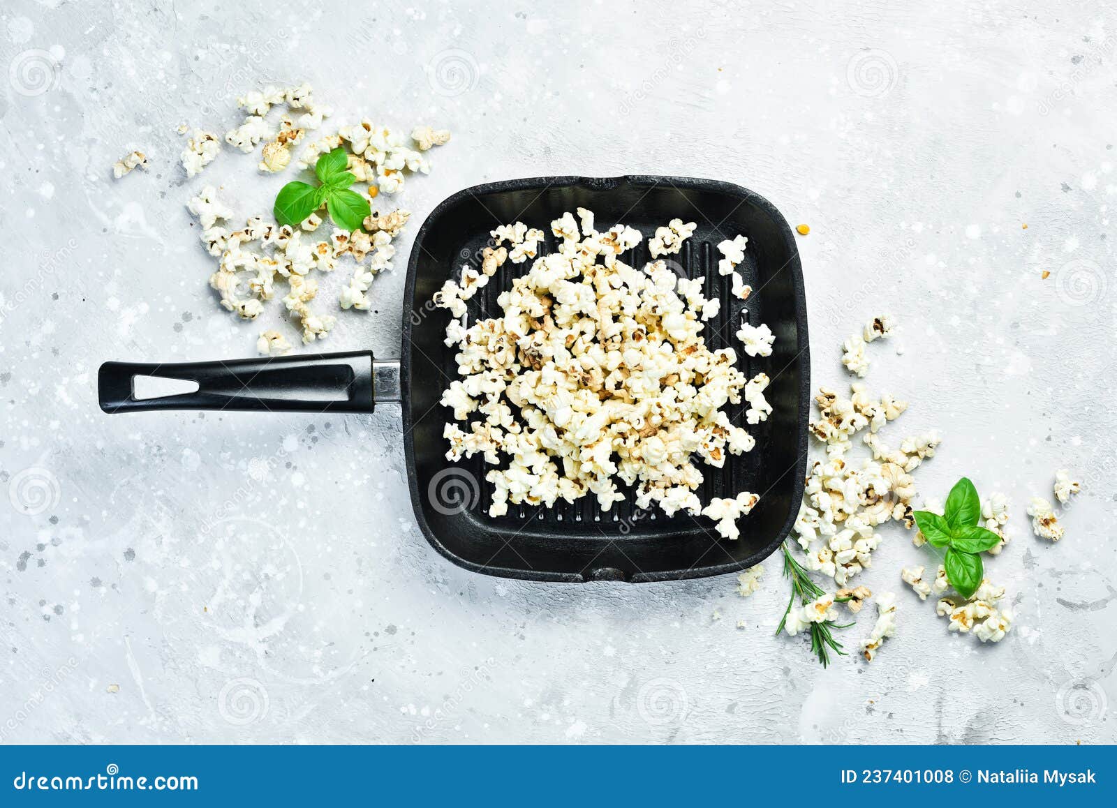 Salted Popcorn in a Metal Pan. Stock Photo - Image of grains, leisure ...