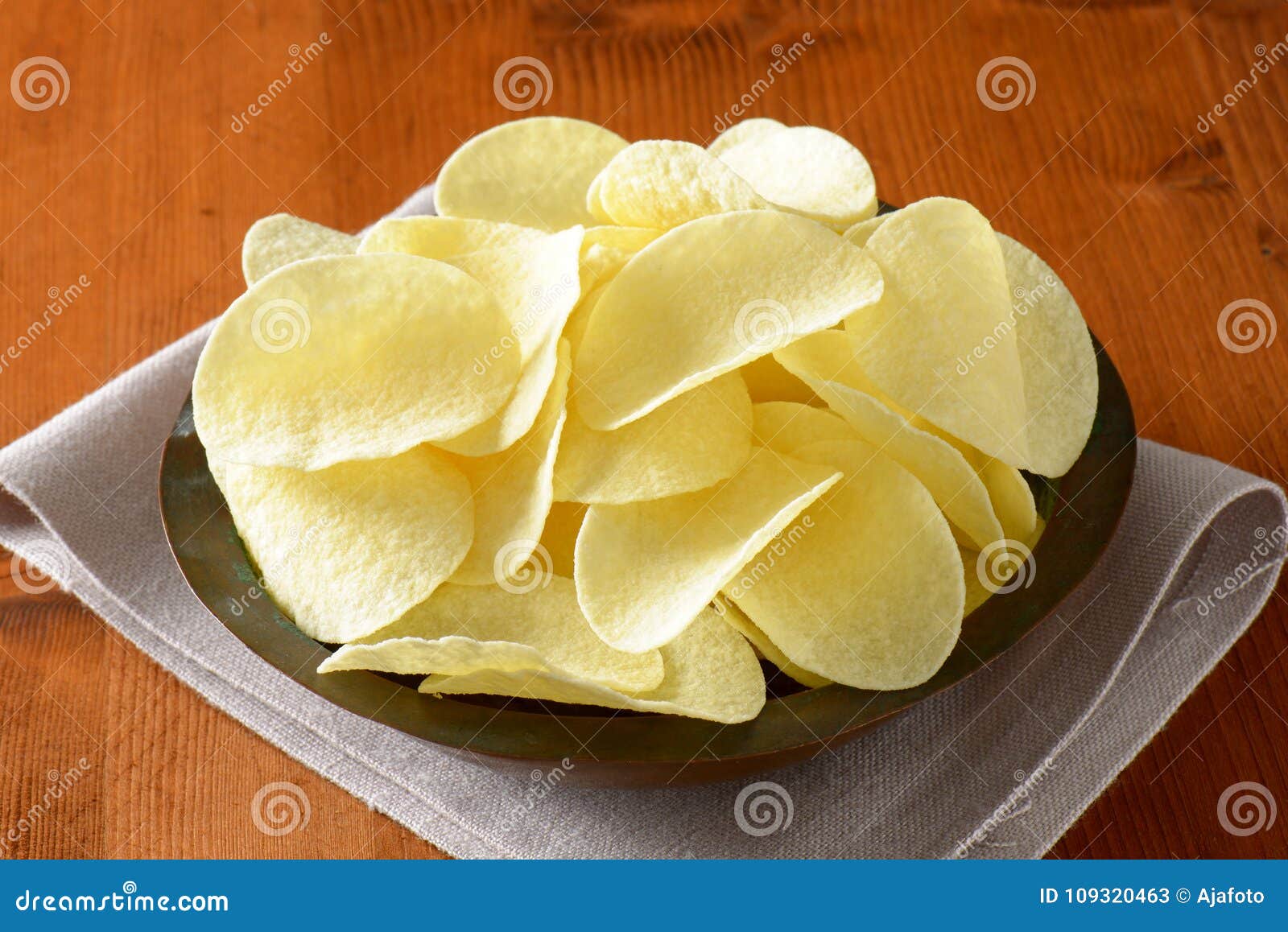 Salted potato crisps stock image. Image of thin, crisps - 109320463