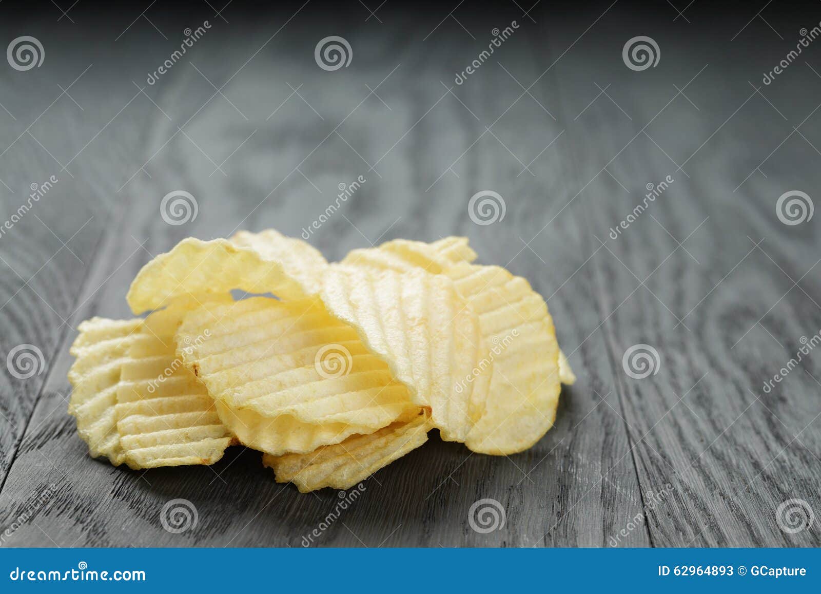Salted Potato Ships on Old Wooden Table Stock Image - Image of crisp ...