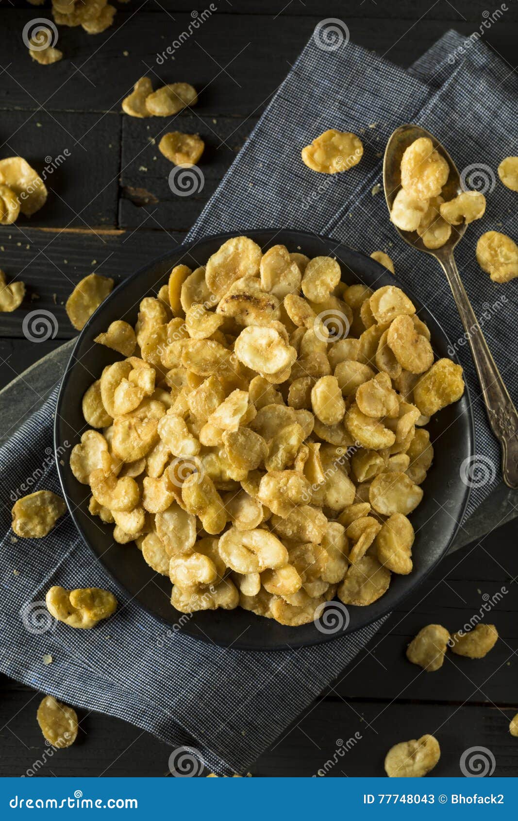 Salted and Roasted Dry Fava Beans Stock Image - Image of legume ...