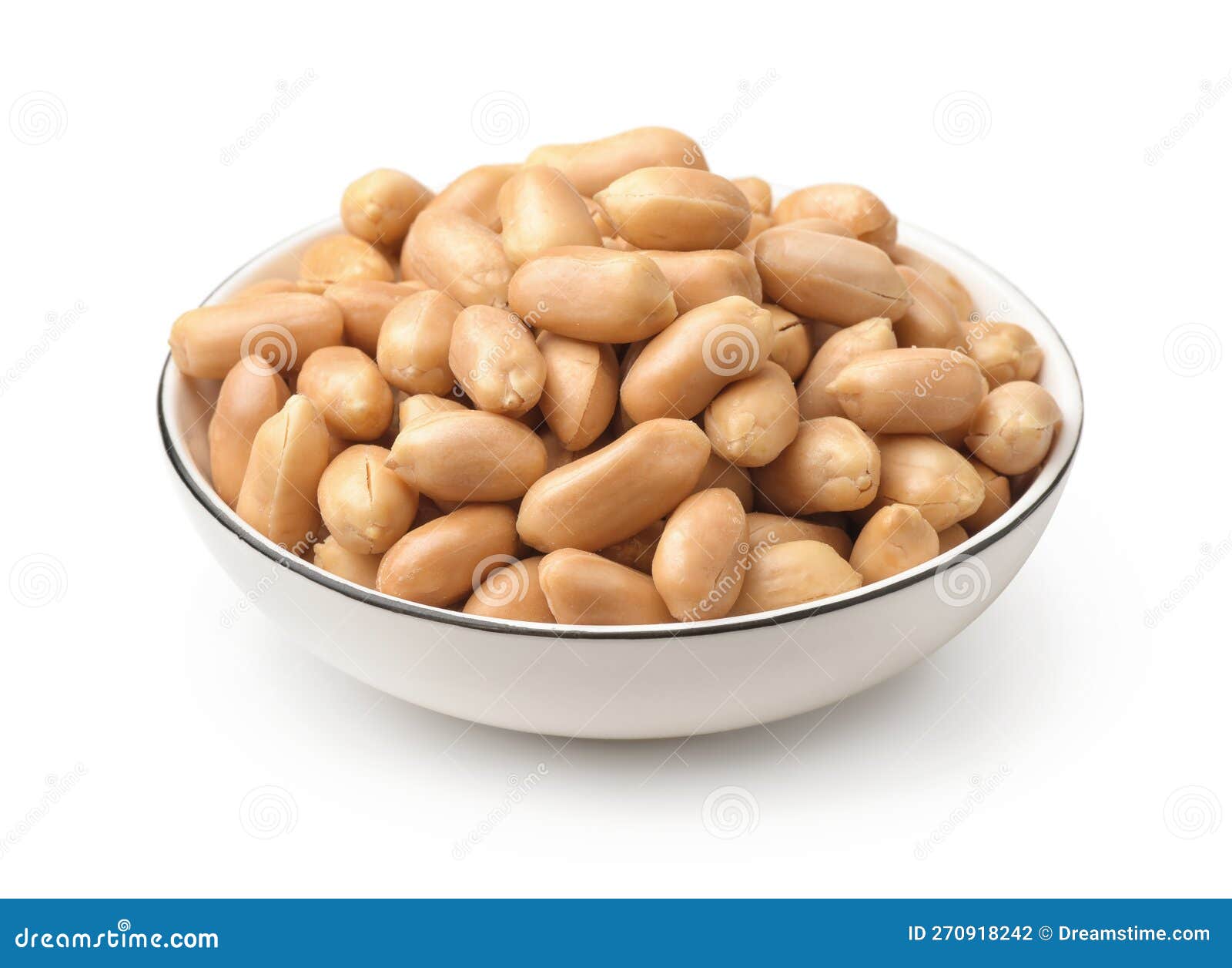 Salted Roasted Peanuts in Ceramic Plate Stock Photo - Image of ...