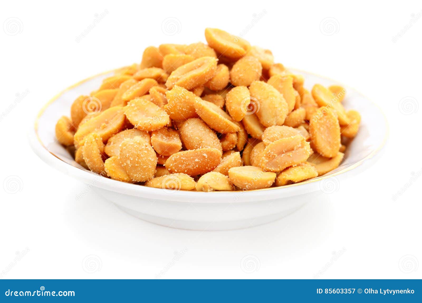 Salted Roasted Peanuts Isolated. Stock Image - Image of studio ...