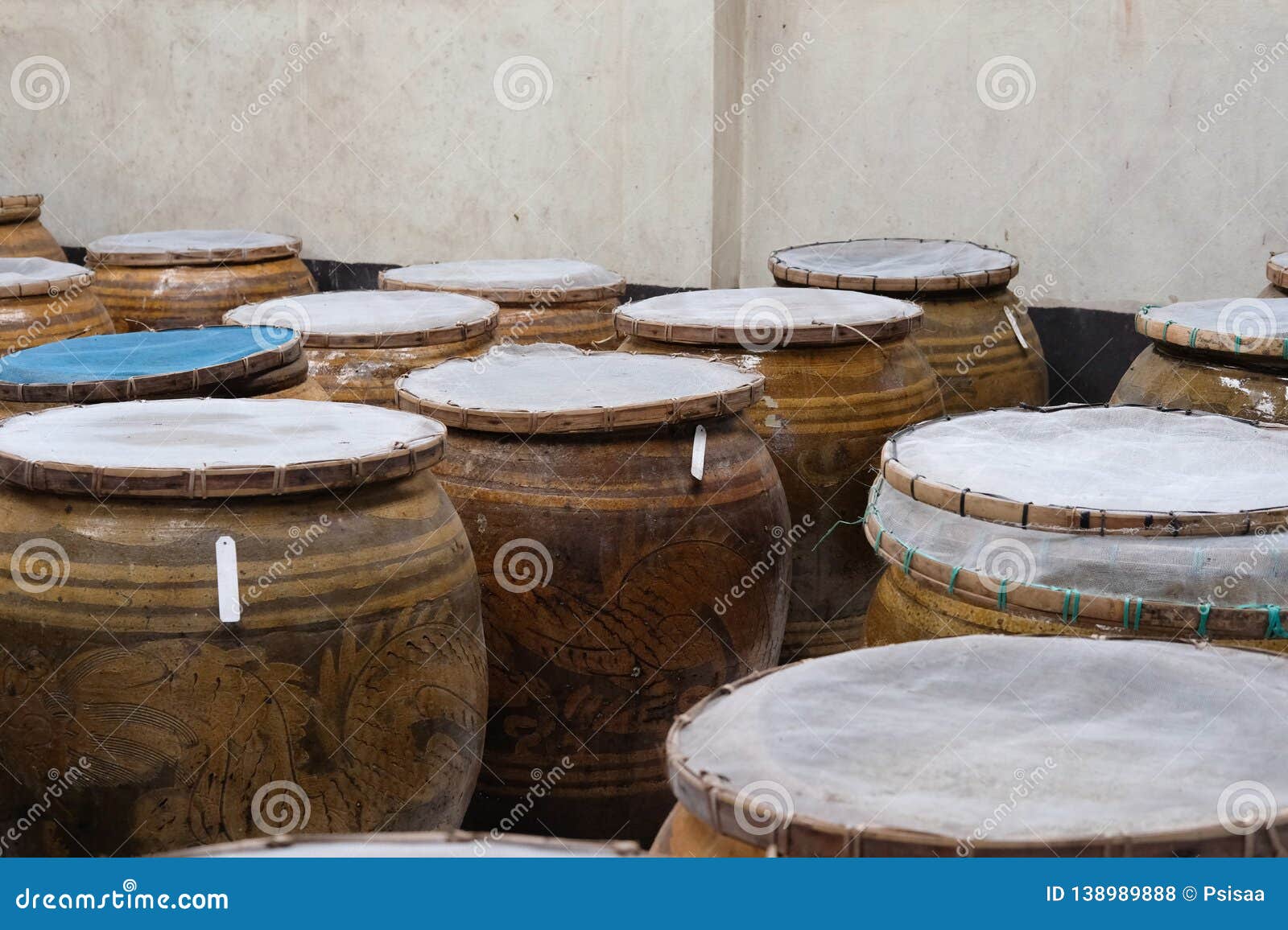 Salted Soybean Paste in Jar. Soy Miso Production Stock Photo - Image of ...
