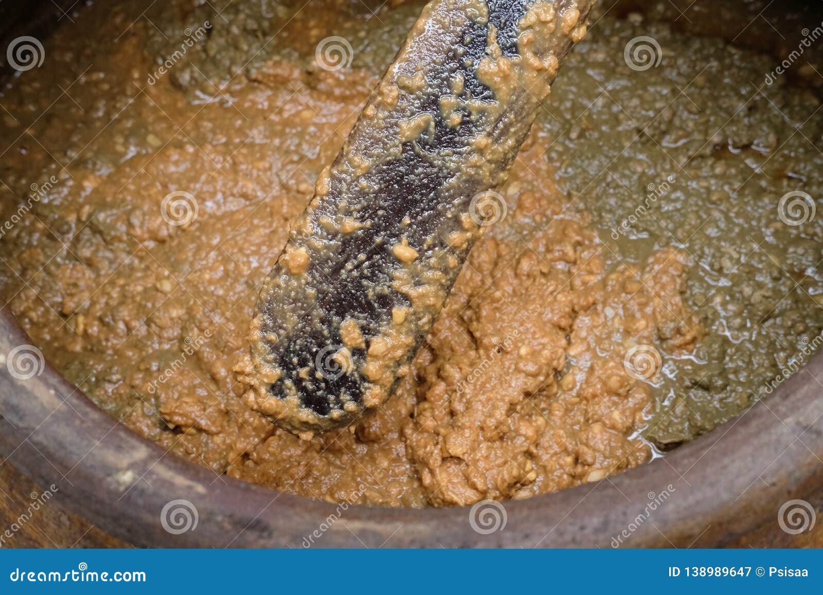 Salted Soybean Paste in Jar. Soy Miso Production Stock Image - Image of ...