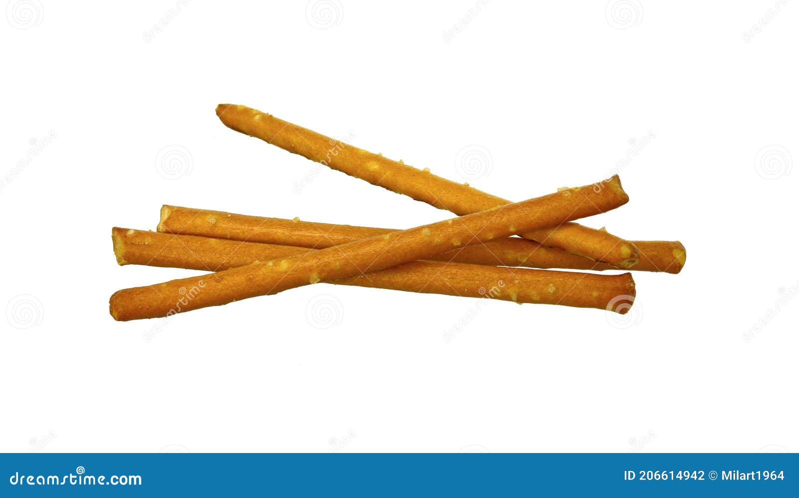 Salted Sticks Isolated on White Background. Stock Photo - Image of ...