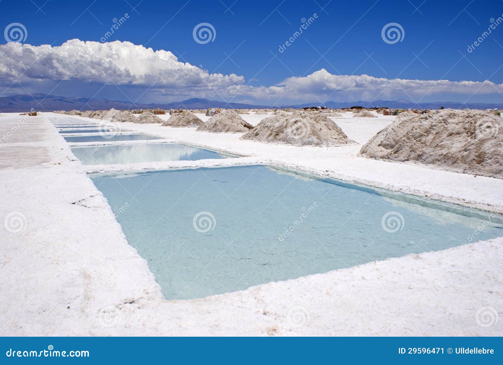 Saltern pools stock image. Image of salt, horizon, water - 29596471