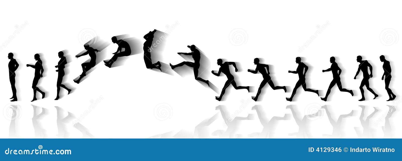 Salti la sequenza illustrazione di stock. Illustrazione di azione - 4129346