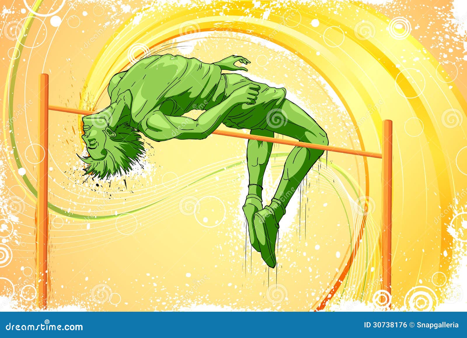 Salto in alto illustrazione vettoriale. Illustrazione di arte - 30738176