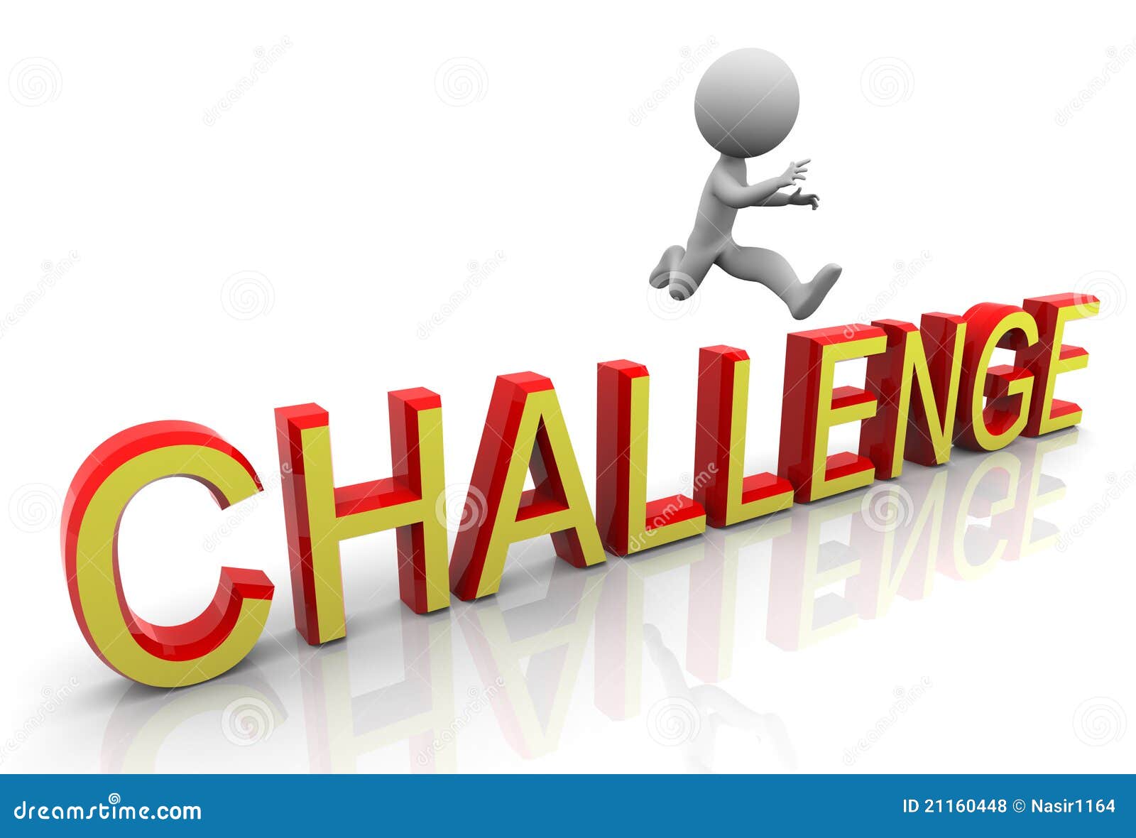 Salto di sfida 3d illustrazione di stock. Illustrazione di obiettivi ...