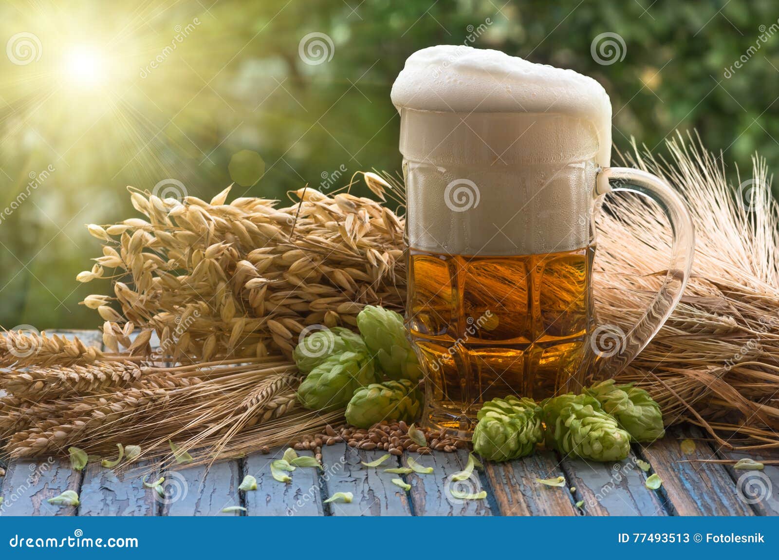 Saltos De La Malta De La Cerveza Imagen de archivo - Imagen de salto ...